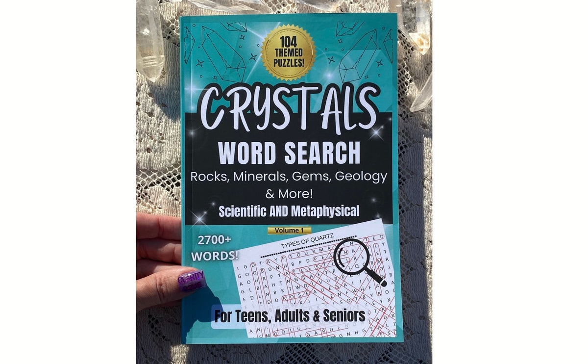 My "Crystals Word Search" Puzzle Book is on Amazon NOW! – Clarity Cove